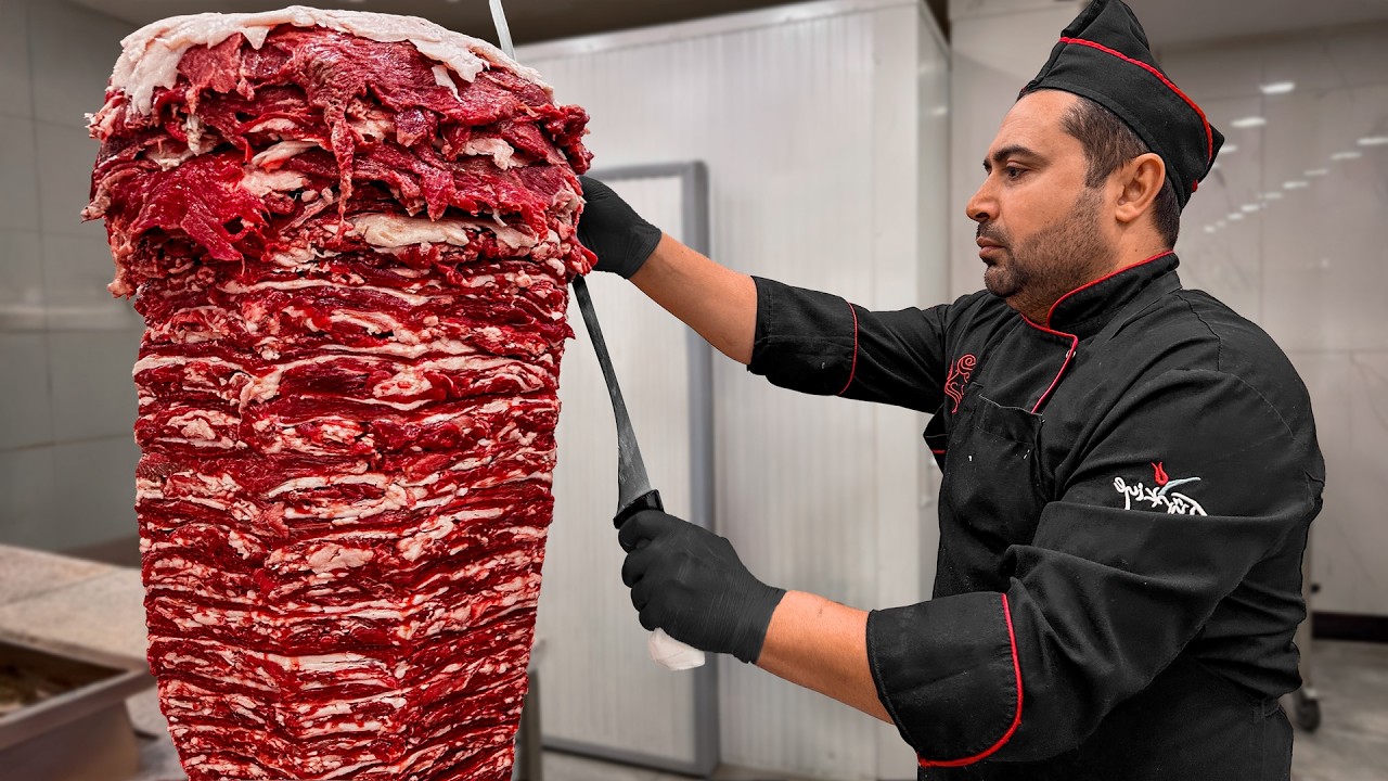 How Perfect Doner Kebab is Made – Meat, Rice, and Fries Combo - YouTube