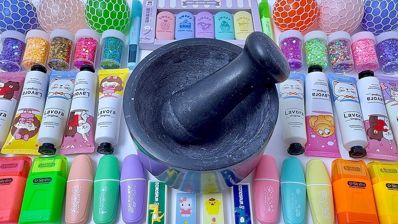 🎅🏻🎄Satisfying video of making slime with lotion and lipstick with fidget and combining random ...