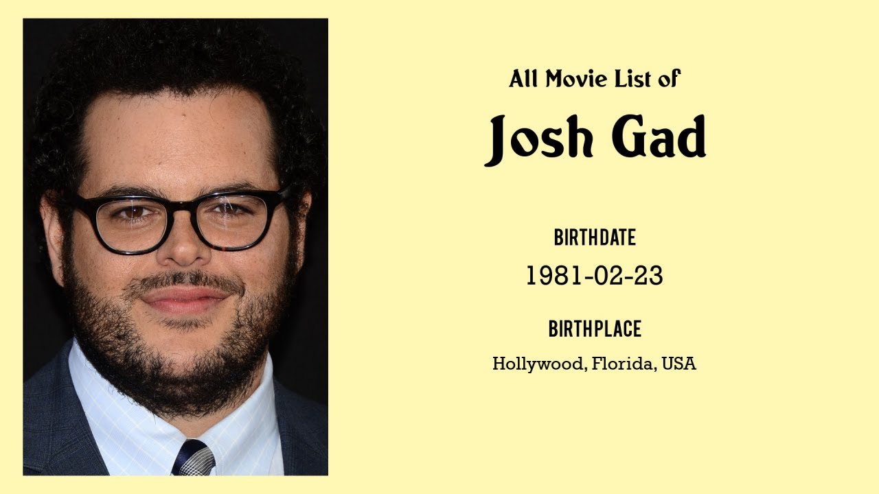 Josh Gad Movies list Josh Gad| Filmography of Josh Gad - YouTube