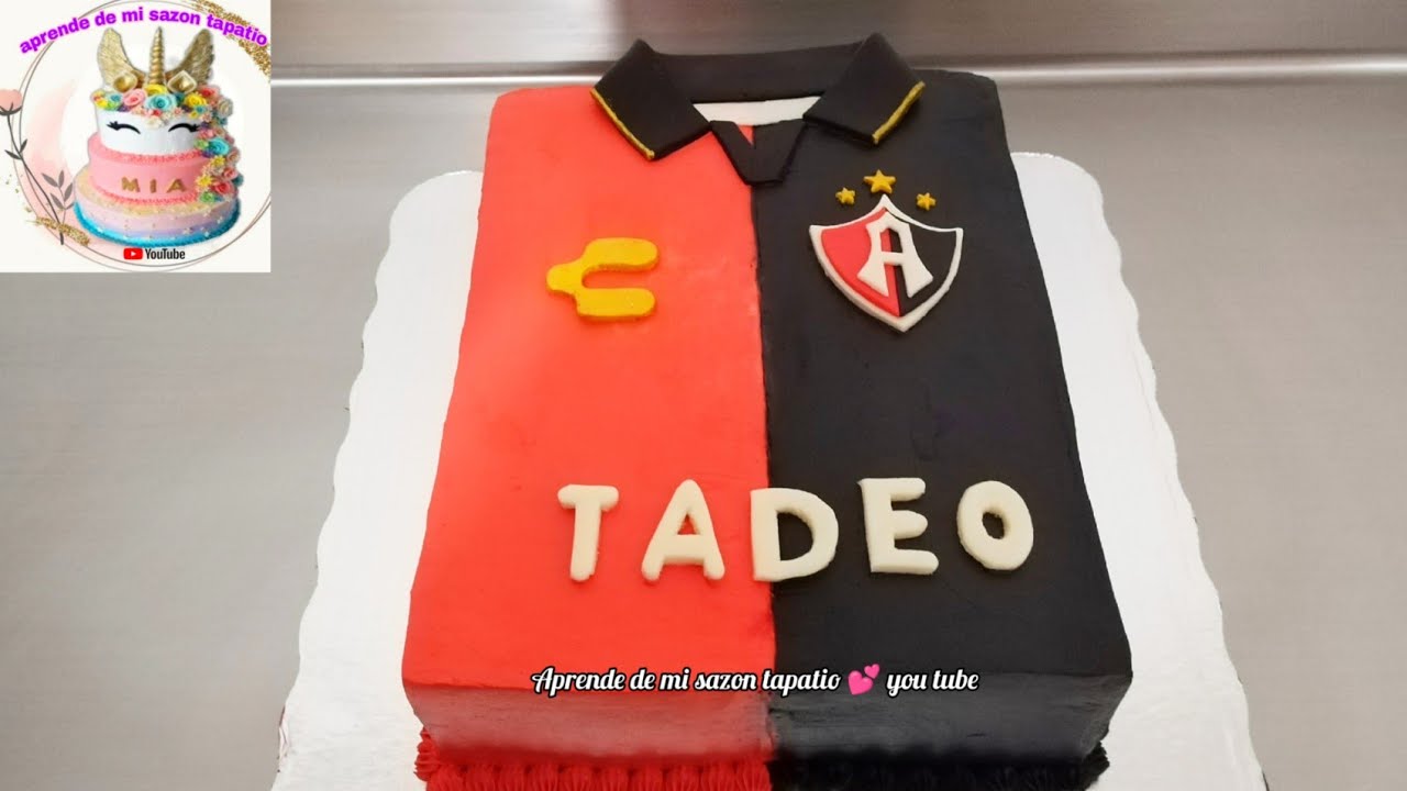 pastel del atlas / cómo hacer un pastel en forma de camisa de fútbol ...