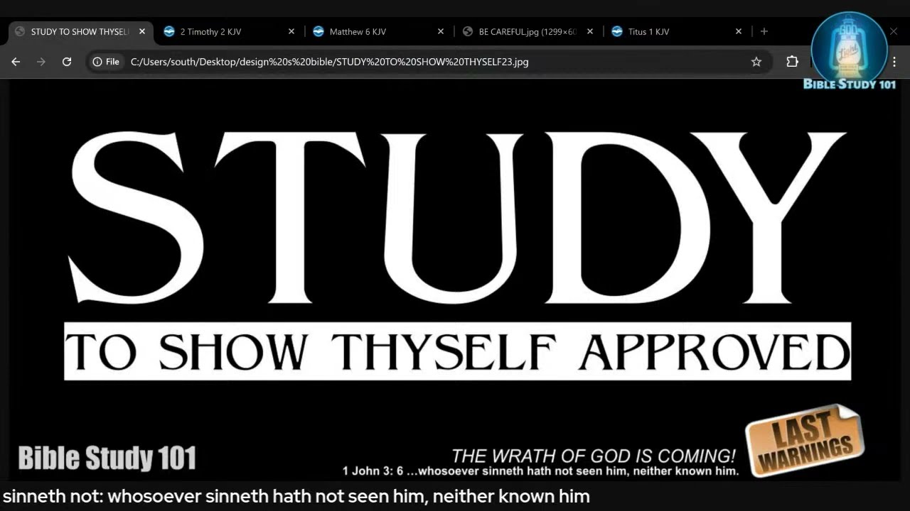 STUDY TO SHOW THYSELF APPROVED - TITUS - YouTube