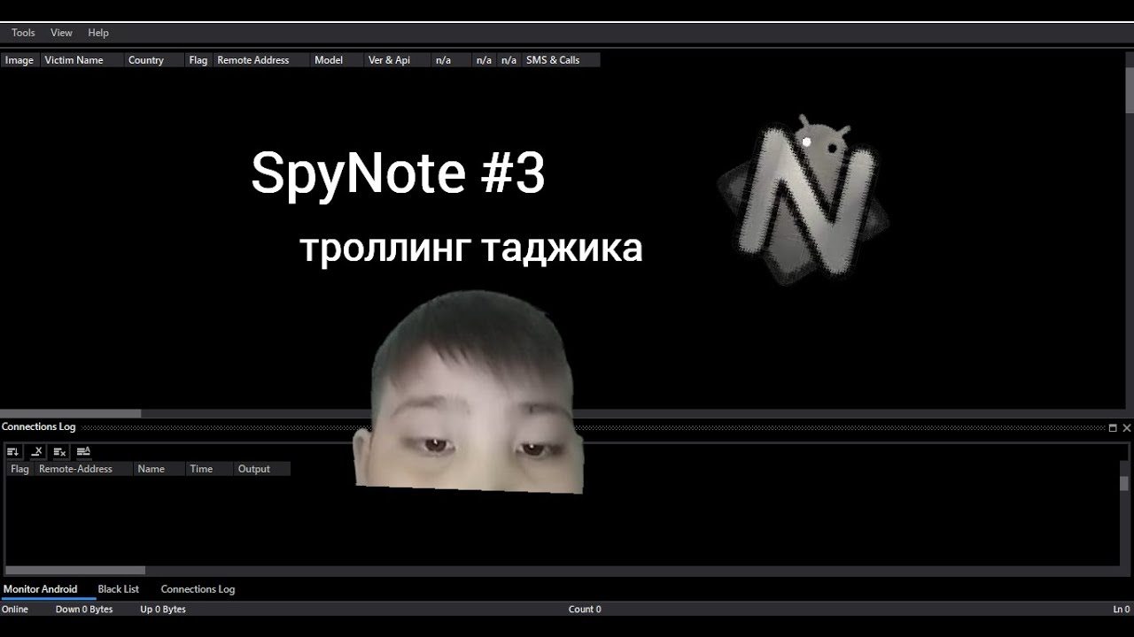 SpyNote#3, троллинг таджика - YouTube