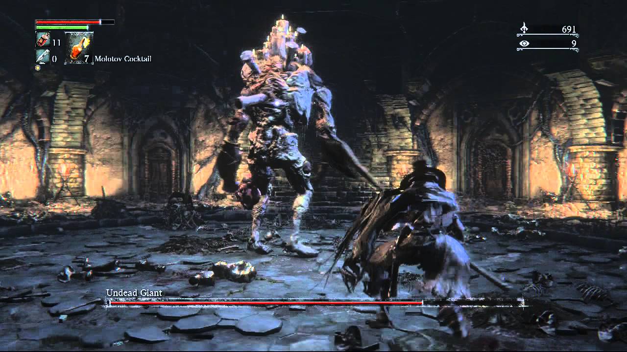 BloodBorne: Dungeon Boss # 1 easy (Undead Giant)- Part 4 - Gameplay ...