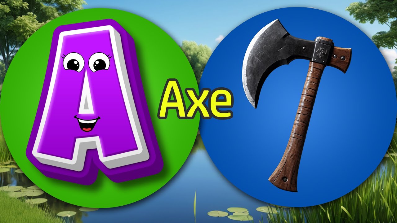 A is for Axe, ABC Phonics Song - Toddler Learning Songs, Nursery Rhymes ...
