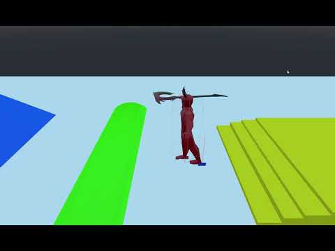 My first attempts in procedural walking animation in GODOT. :) - YouTube