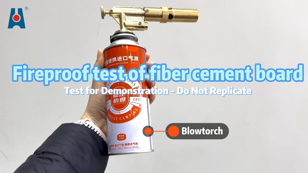 Fireproof Test of HCX Fiber Cement Board - YouTube