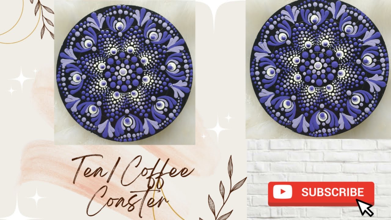 Tea/Coffee Coaster Mandala Art / How to draw mandala Art for beginners ...