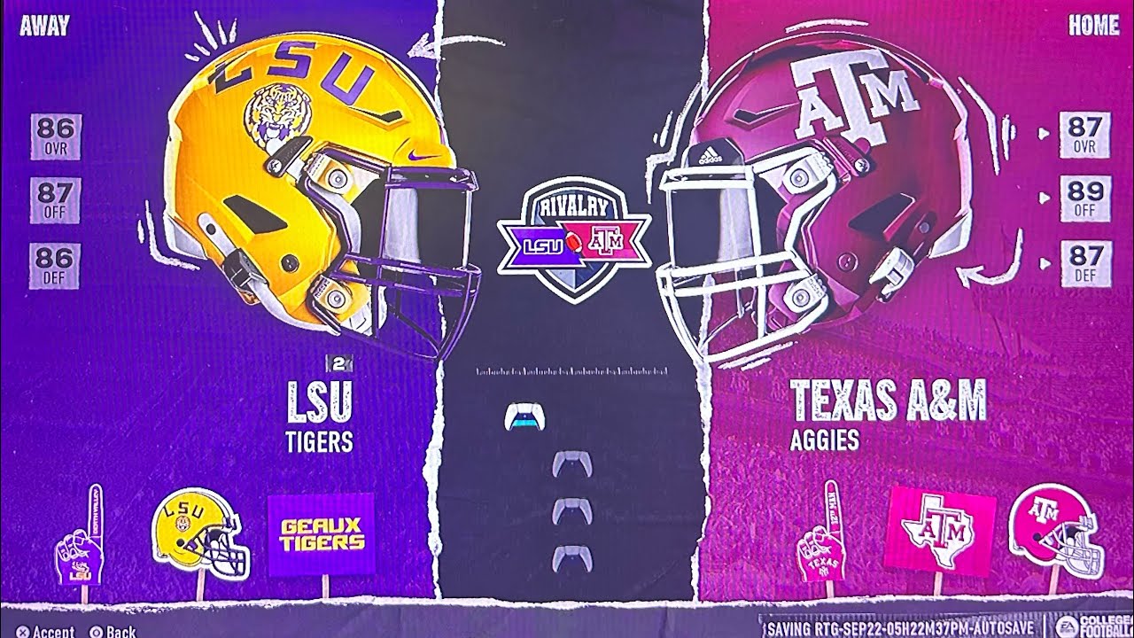 EA SPORTS College Football 25 LSU Tigers Vs Texas A&M Week 9 PS5 - YouTube