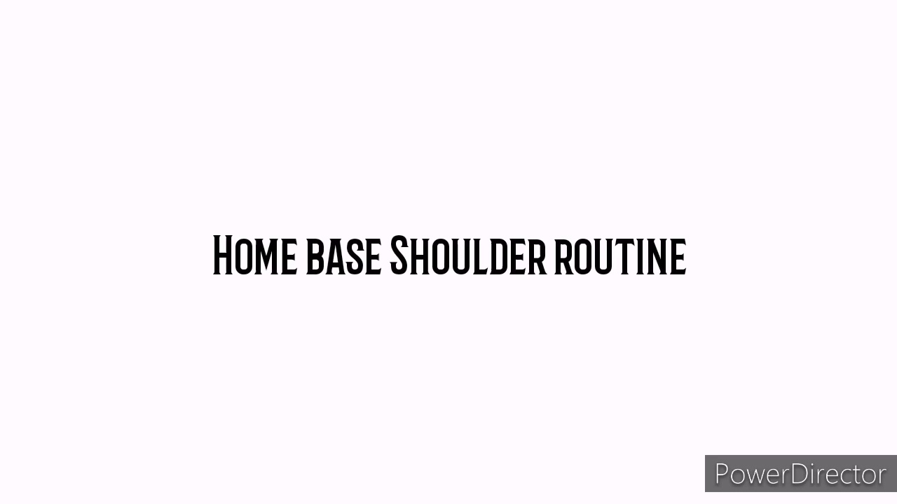 Home base shoulder routine - YouTube