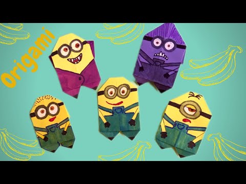 Cómo hacer fácilmente un minion de origami con papel