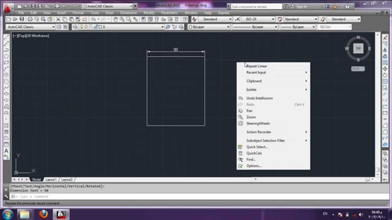 رسم مستطيل بمعلوميه الابعاد بالاوتوكاد/سعيد صلاح محمد - YouTube