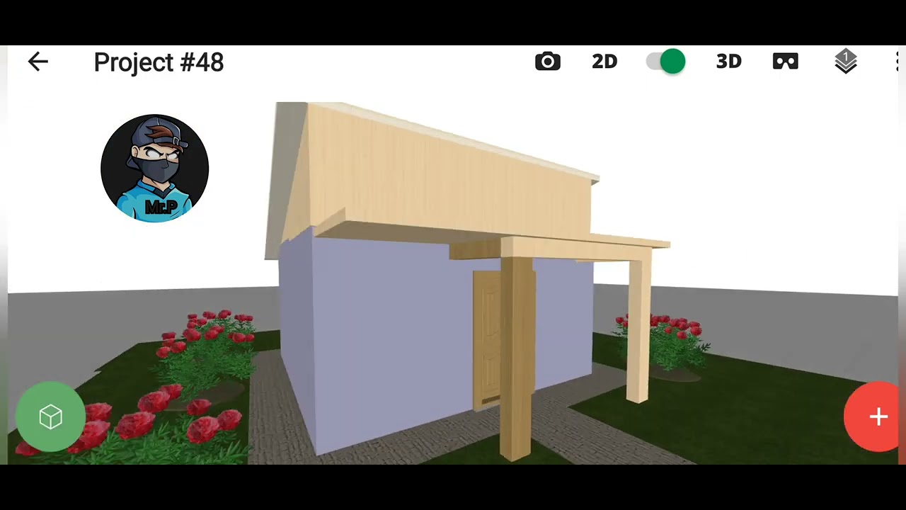 build Small house,, grass outdoor and plants - YouTube