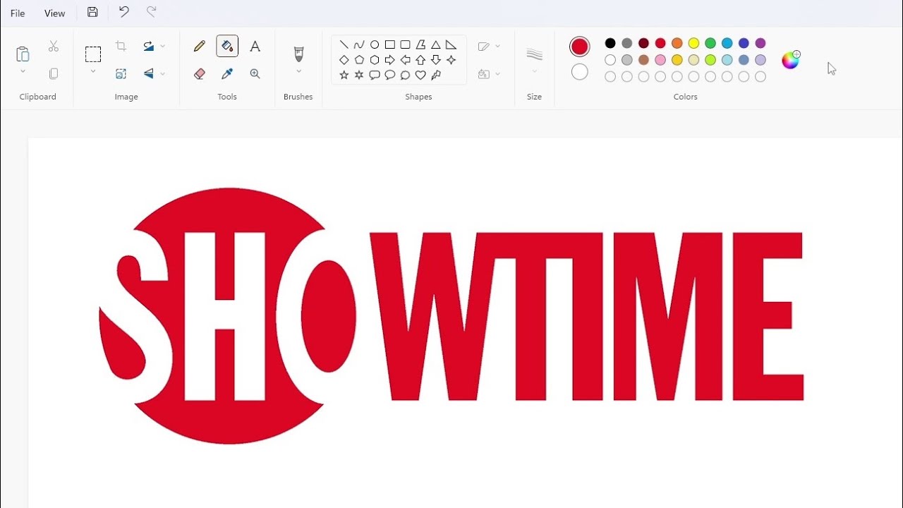 How to draw the Showtime (TV network) logo using MS Paint | How to draw ...