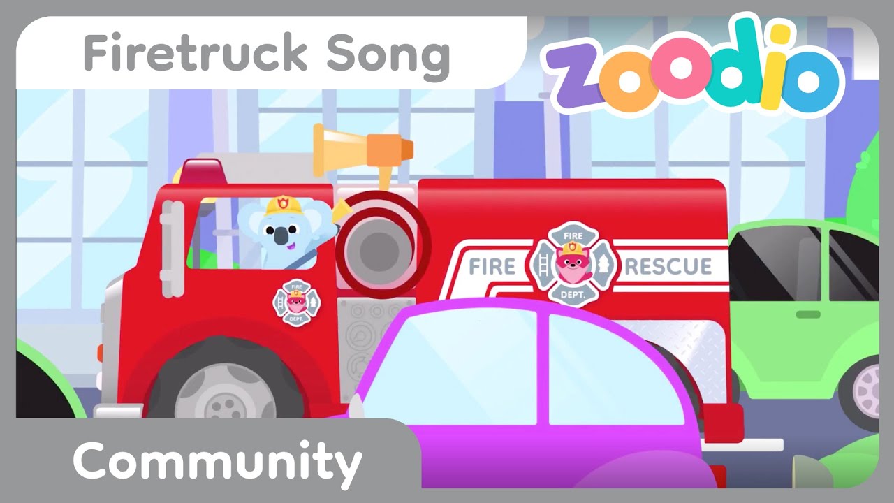 Fire Truck Adventure | Nursery Rhymes and Animal Music for Kids - YouTube