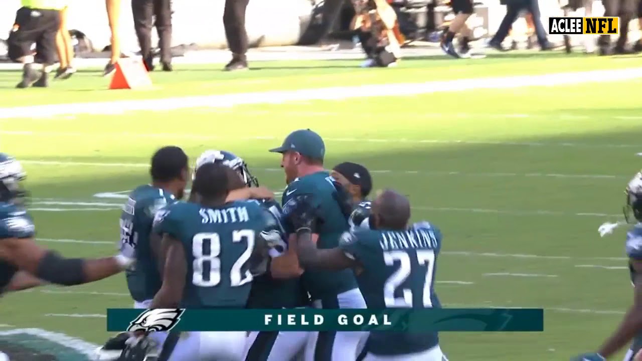 Jake Elliott 61 Yard Field Goal - Merrill Reese's Call - Eagles vs ...