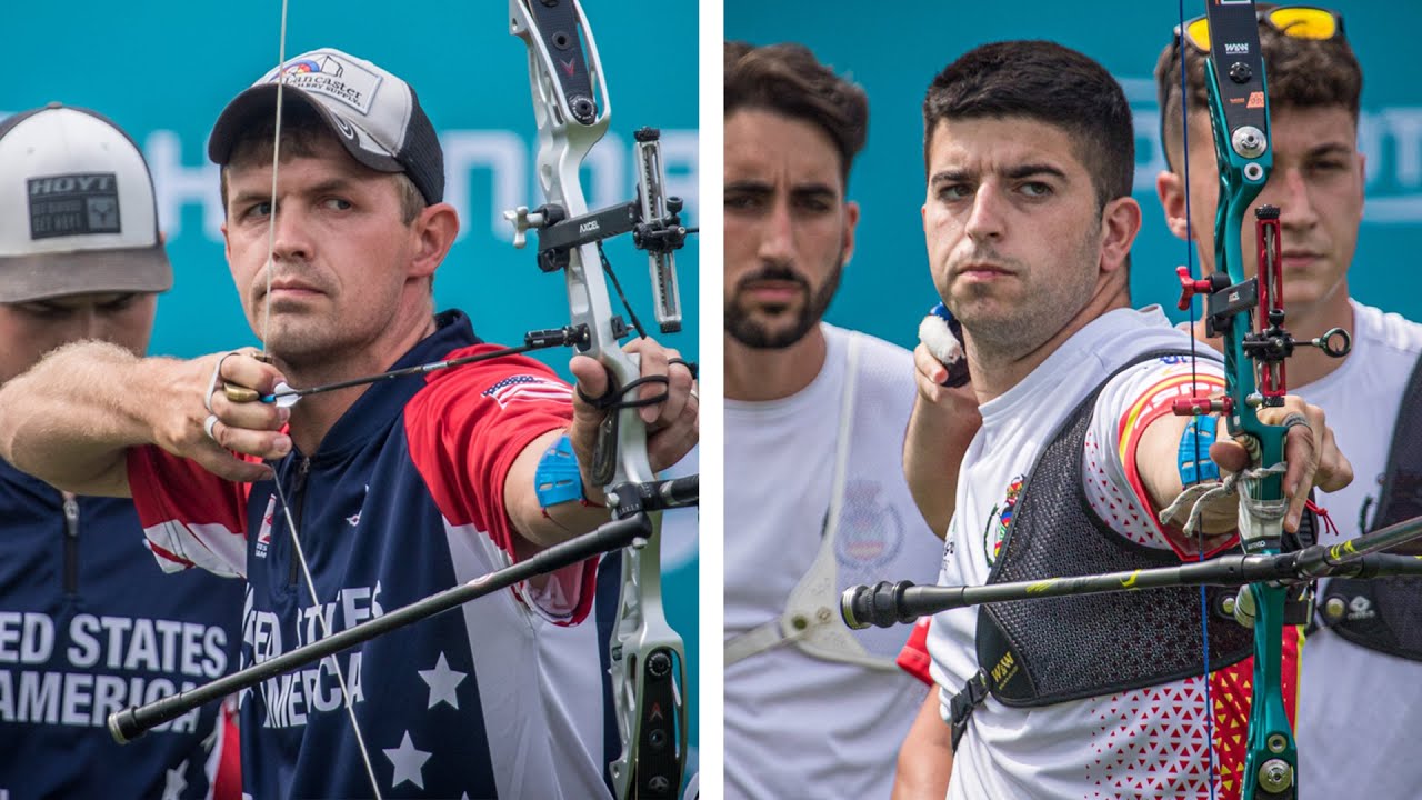 USA v Spain – recurve men's team quarterfinal | Final Olympic qualifier ...