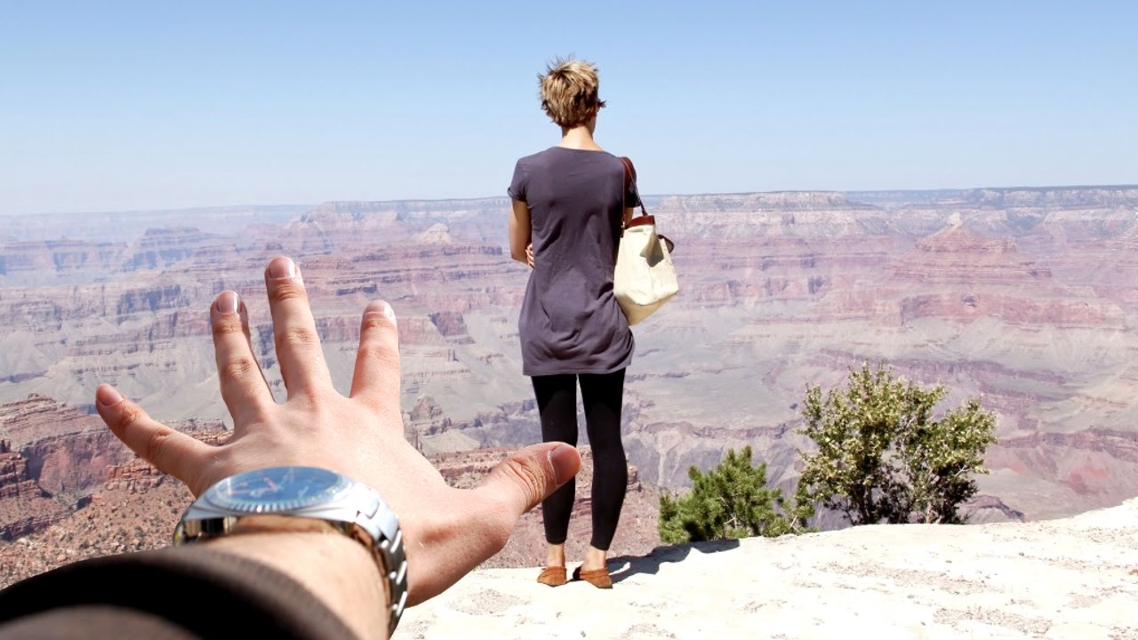 she almost fell off a cliff - YouTube