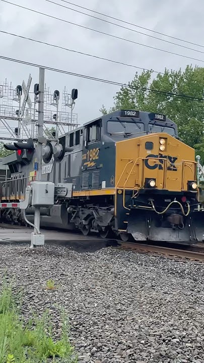 CSX 1982 "Seaboard System" ES44AH Leads CSX M368 At Bayview Road Blasdell NY 5/28/25 - YouTube