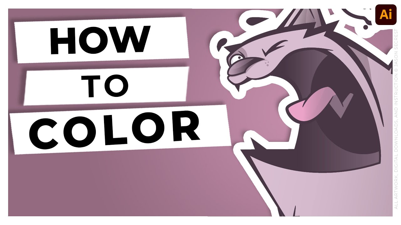 Easy Adobe Illustrator Coloring Tutorial - YouTube
