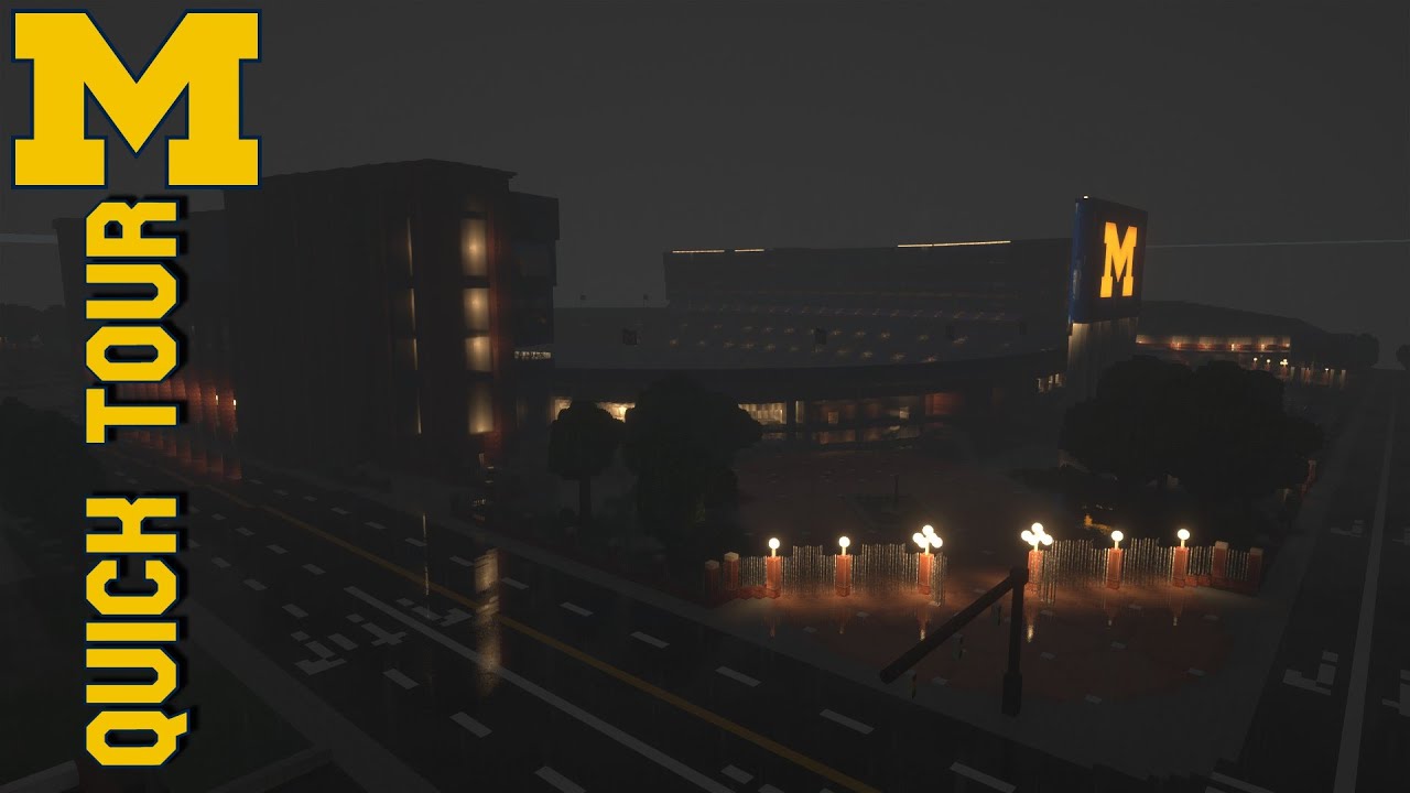 Michigan Stadium in Minecraft | FLYTHROUGH | 42 Pineapples - YouTube