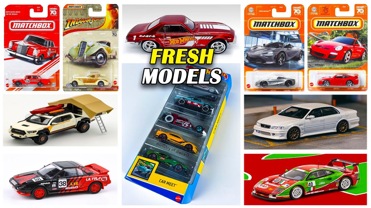 Preview - Matchbox New Basics, Hot Wheels 5 Pack Set Car Meet, Nissan ...