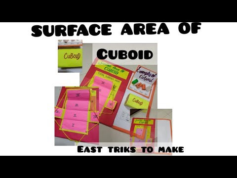 SURFACE AREA OF CUBOID | MAKE AT HOME WITHOUT ANY COST | SIMPLE WAY TO ...
