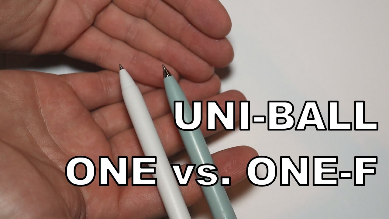 Uni-ball One vs One f pen comparison and review - YouTube