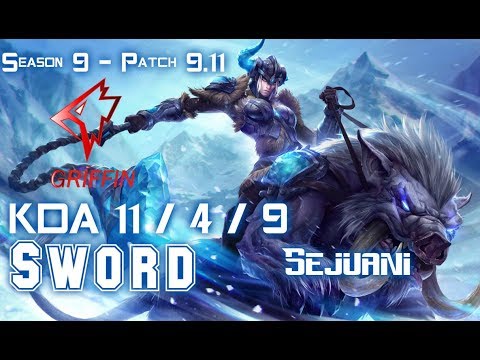 GRF Sword SEJUANI vs PANTHEON Top - Patch 9.11 KR Ranked - YouTube