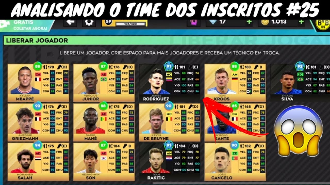 DLS 23 | Analisando o Time dos Inscritos #25 ( James Rodrigues Lendário Full !! ) - YouTube