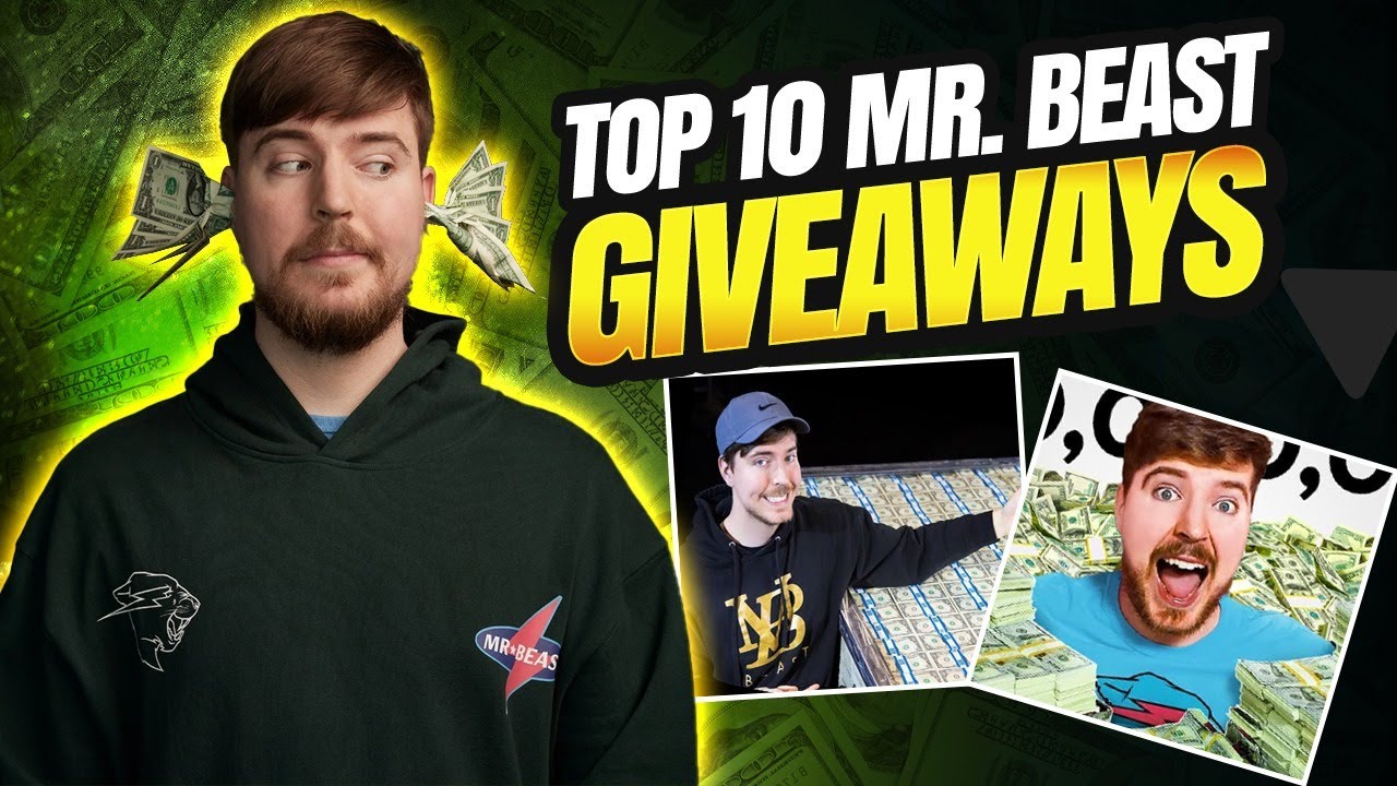 Top 10 crazy MR BEAST Giveaways! - YouTube
