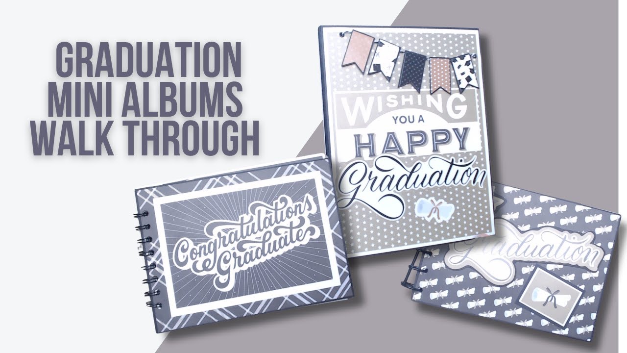 Graduation Mini Album Walk Through- New items in my Etsy Shop! - YouTube