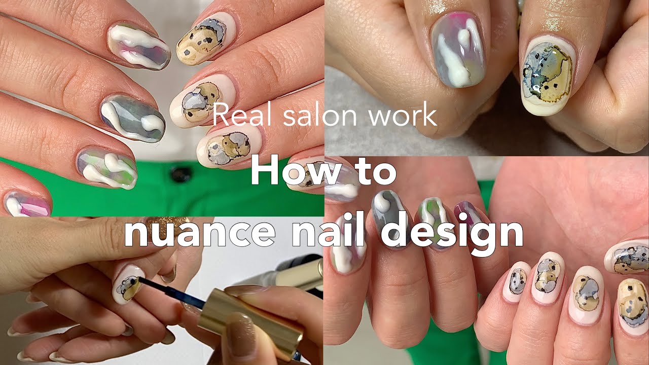 nuance nail.リアルサロンワーク[ニュアンスネイルデザイン]│how to do nail designs - YouTube