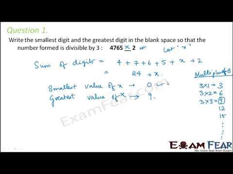 Maths Playing With Numbers part 23 Questions Divisibility test CBSE ...