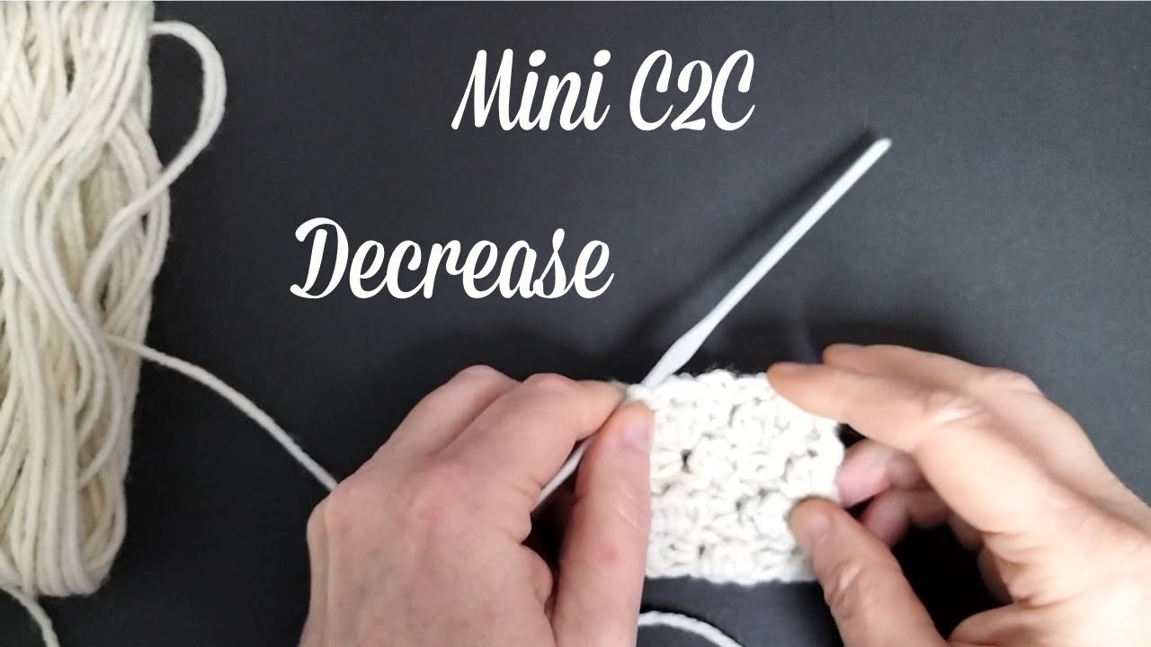 Mini C2C how to decrease to make a square - YouTube