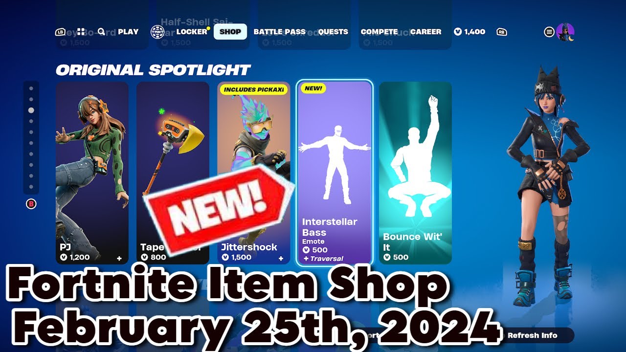 *NEW* INTERSTELLAR BASS EMOTE! Fortnite Item Shop - YouTube