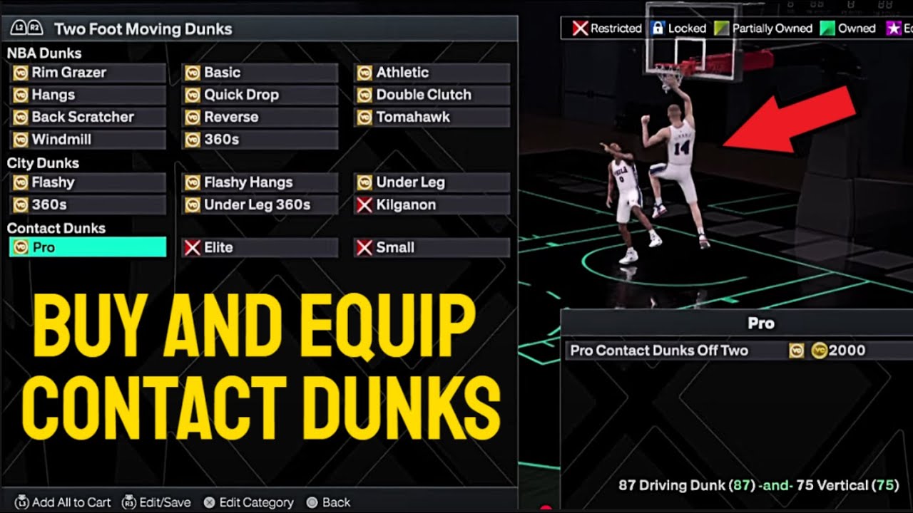 NBA 2K26 - How To Buy And Equip Contact Dunks (Tutorial) - YouTube