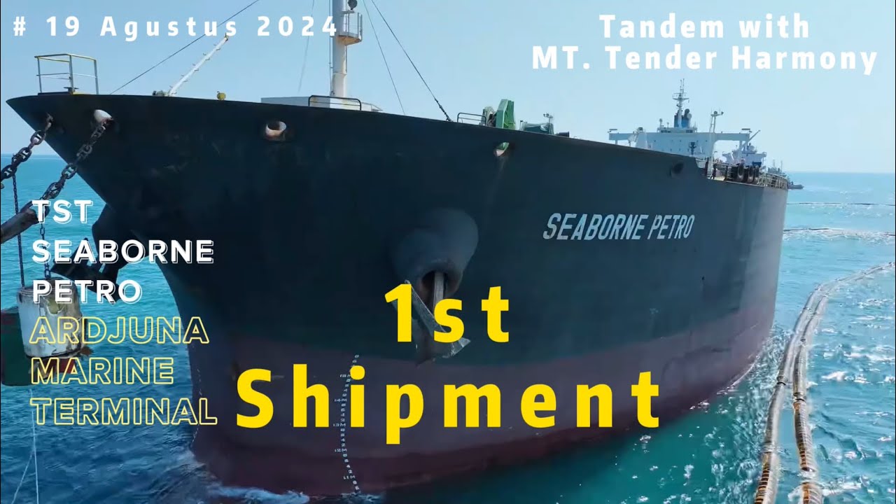 Drone POV First Tandem TST Seaborne Petro with MT Tender Harmony ...
