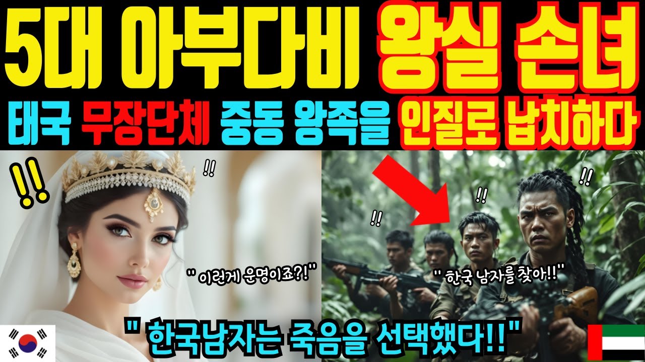 [해외감동사연] 아부다비 5대 왕족 손녀, 태국 무장단체에 인질이 되었고, 정체불명의 한국남자는 그녀에게 목숨까지 걸었다 ...