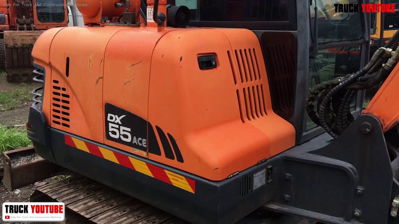 Giá máy xúc DOOSAN DX 55W ACE bánh xích đời 2011 - YouTube