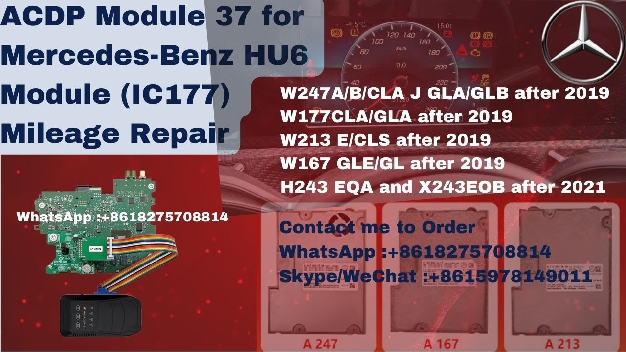 Mini ACDP Module 37 for Mercedes-Benz W247 W167 W213 HU6 instrument ...