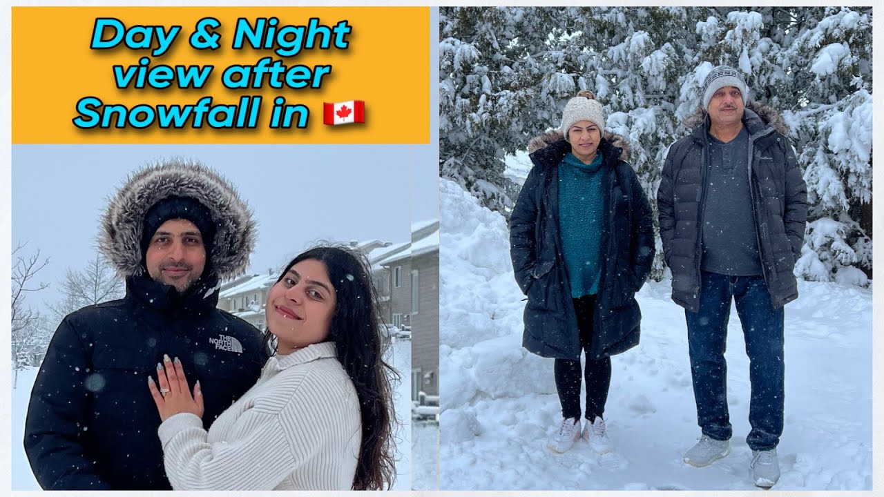 Warning⚠️& Snowing whole day in Ottawa 16-Dec 2022/ Fun in snow/ Night ...