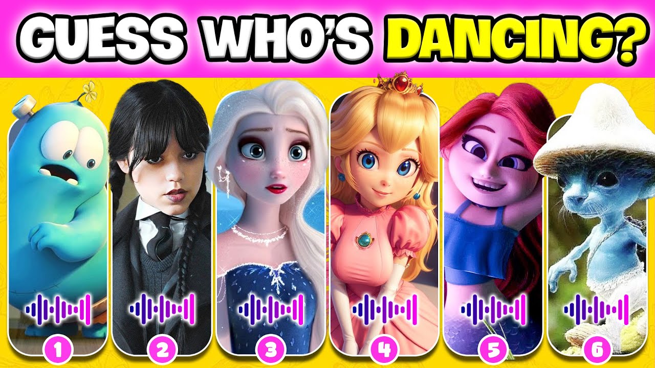 Guess Who's DANCING? Guess By DANCE? Wednesday, Smurf Cat, Mirabel ...