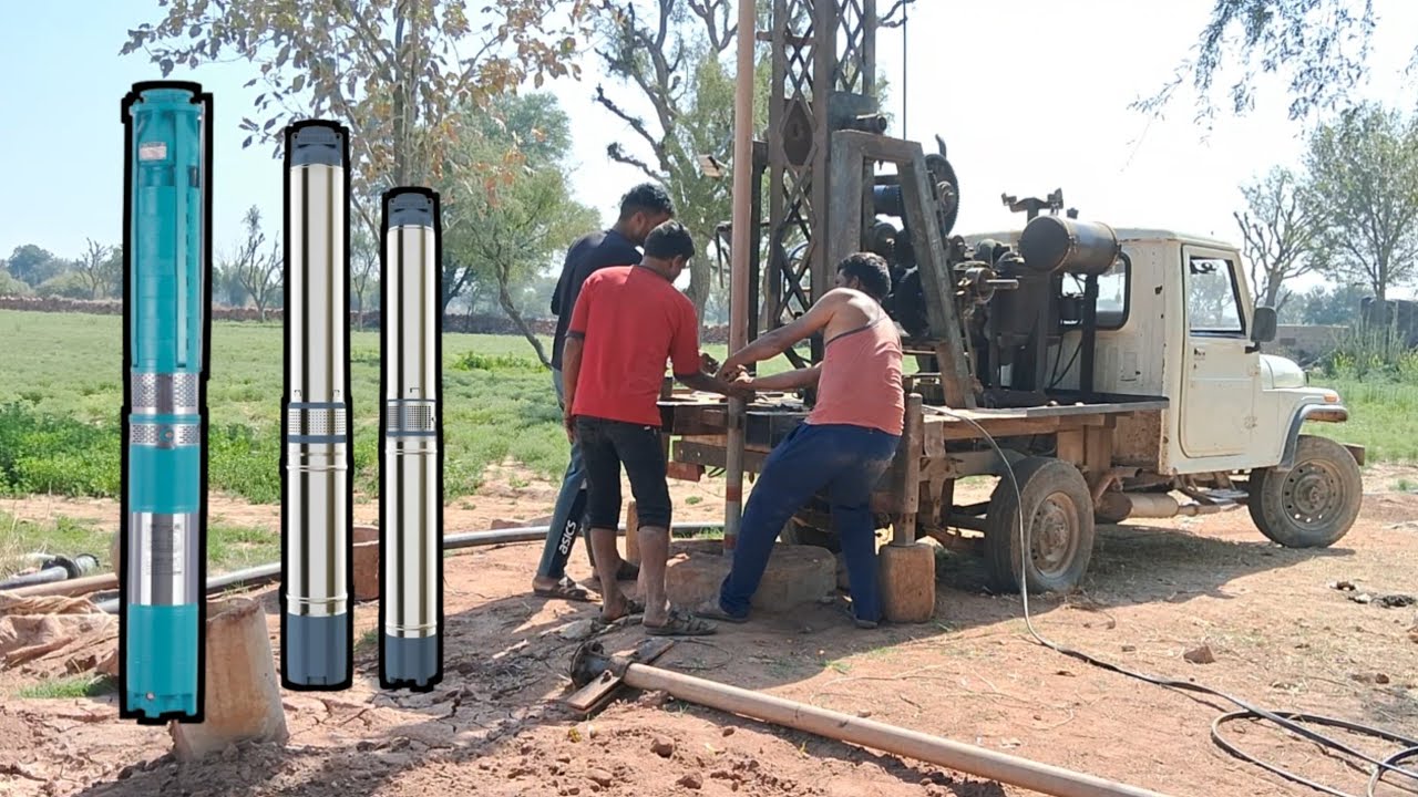 Borewell Motor Removel Amazing Process By Indian Farmers - YouTube