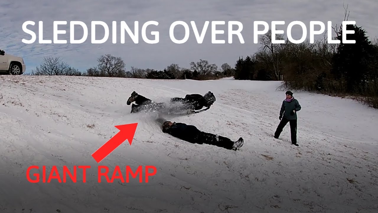 Ramping a Sled Over People - YouTube