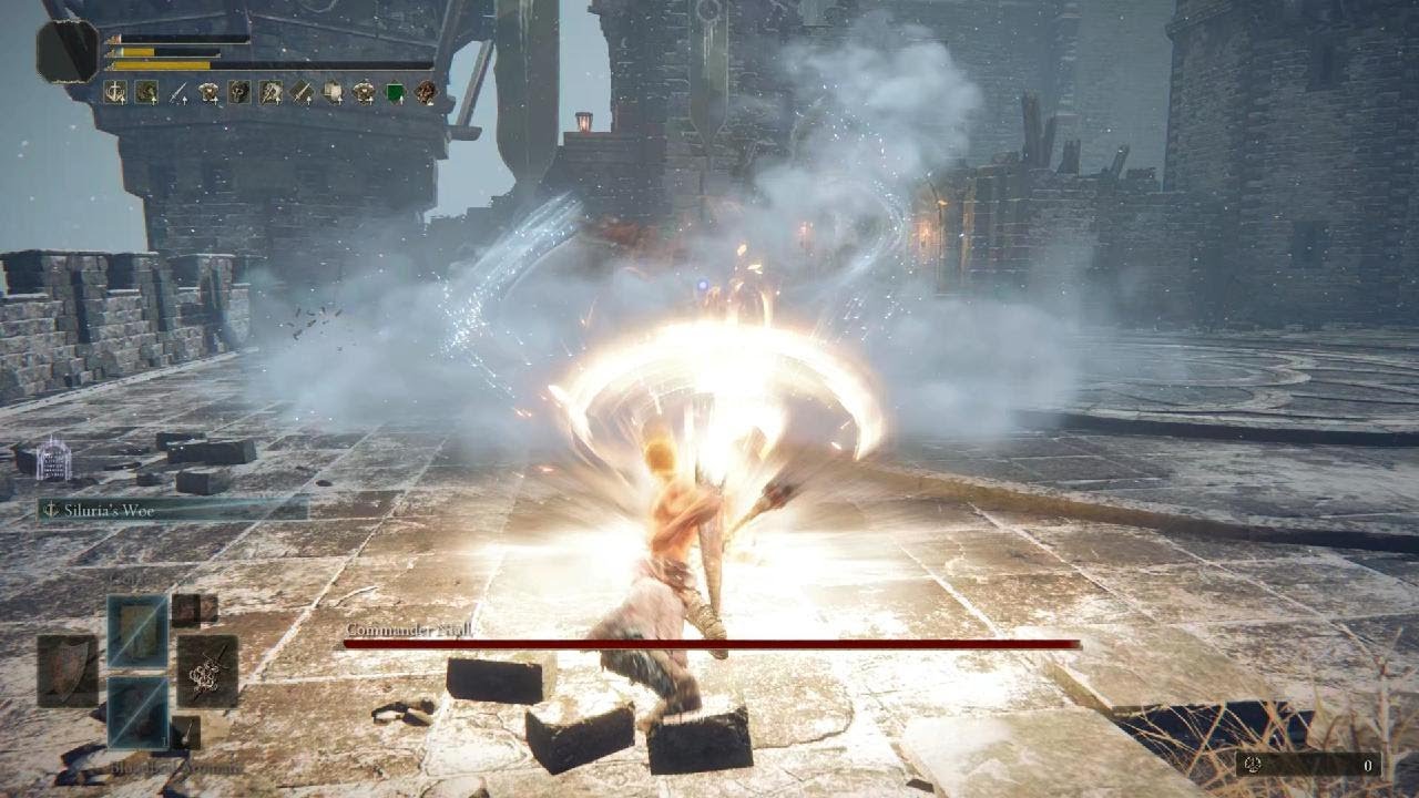 Achilles duels Commander Niall (no damage) feat Siluria Tree spear ...