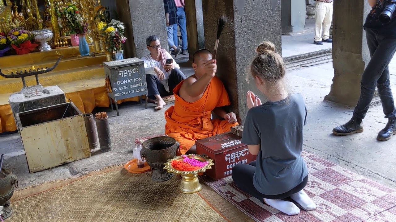 Angkor Wat, Buddhist blessing, Jan 2020 - YouTube