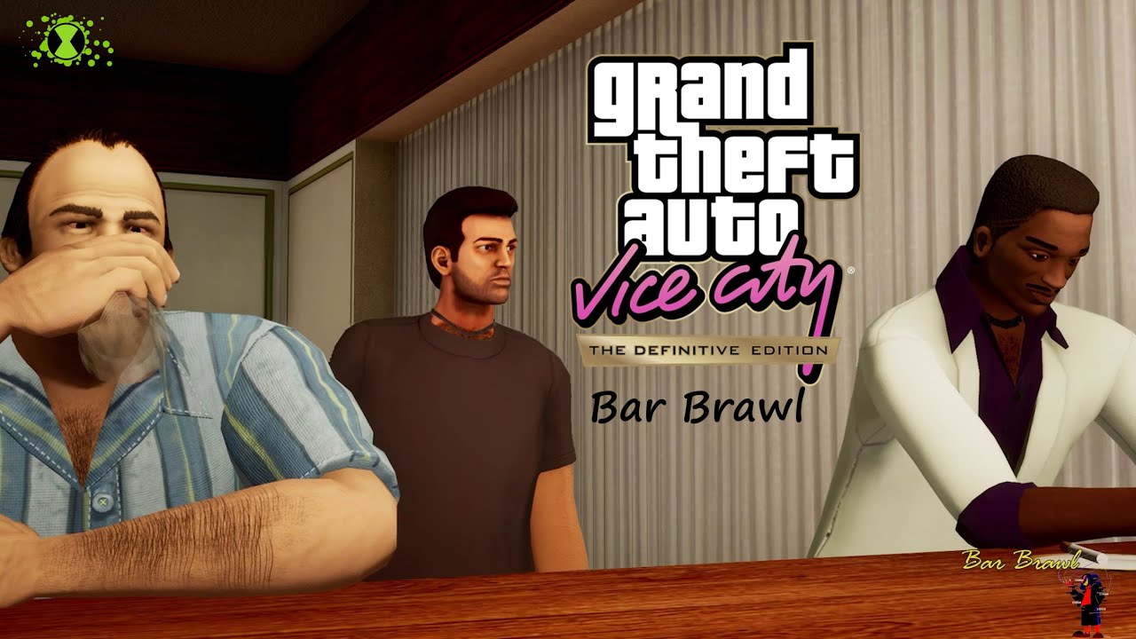 GTA Vice City Definitive Edition - Mission -Bar Brawl - YouTube