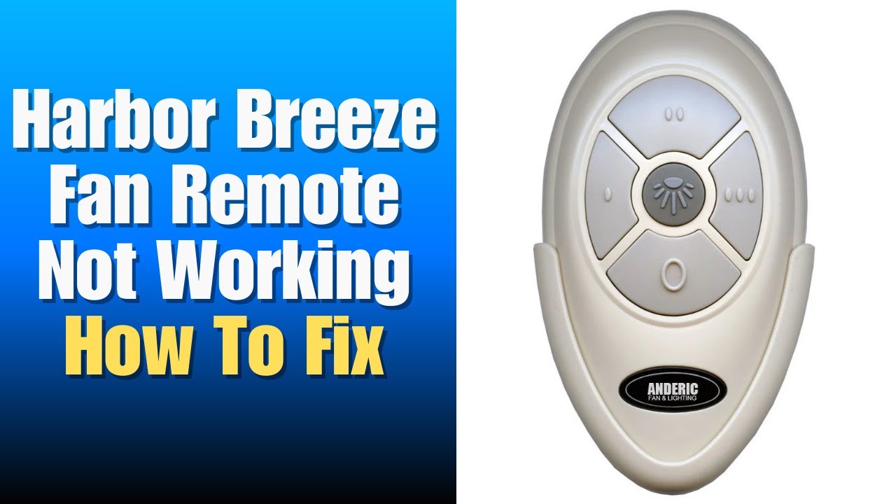Harbor Breeze Fan Remote Not Working - How To Fix - YouTube