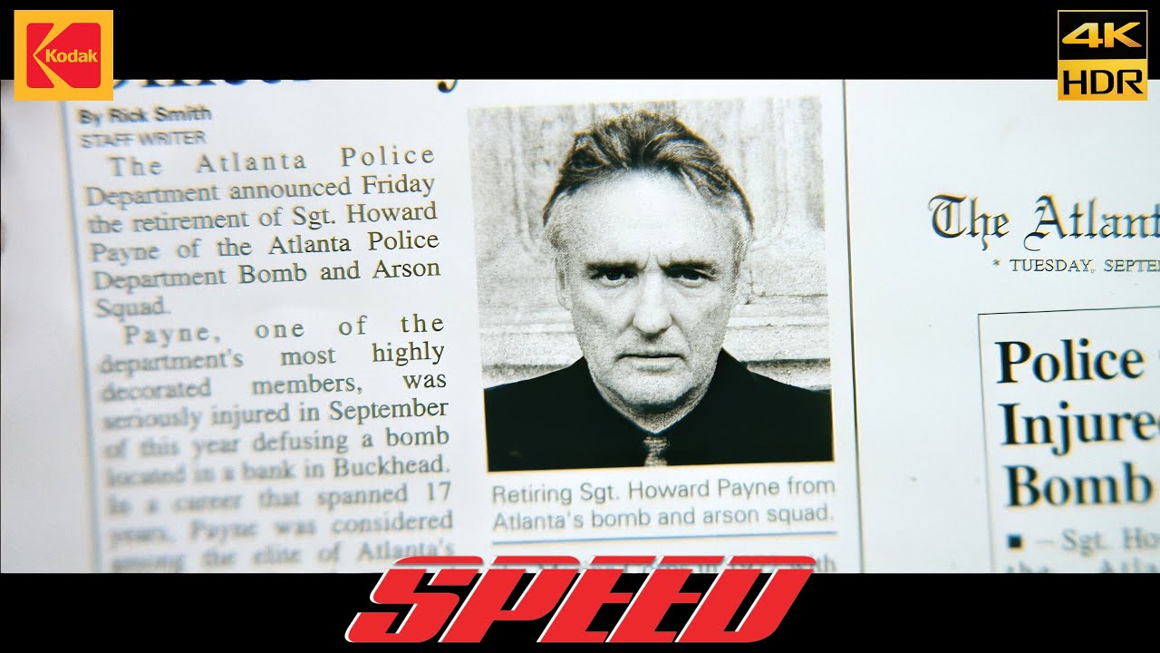 Speed (1994) Howard Payne Movie Clip scene 4K HDR10 Kodak 5247 Keanu ...
