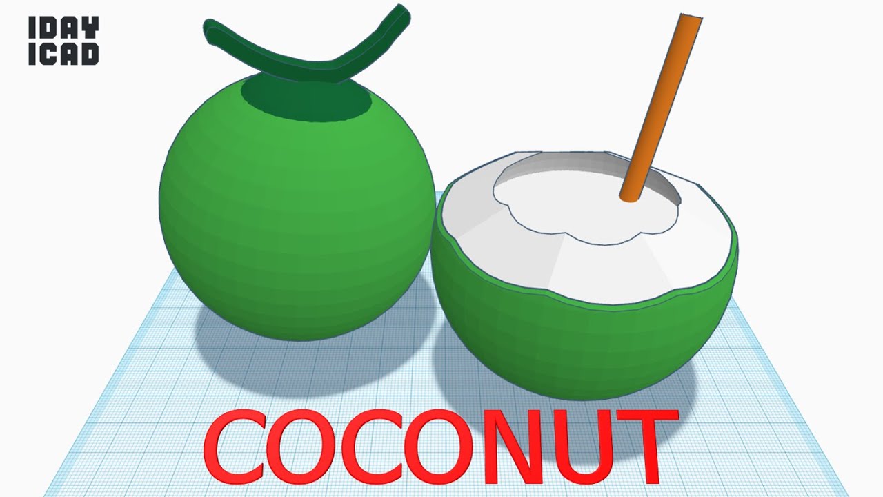 [1DAY_1CAD] COCONUT (Tinkercad : Know-how / Style / Education) - YouTube
